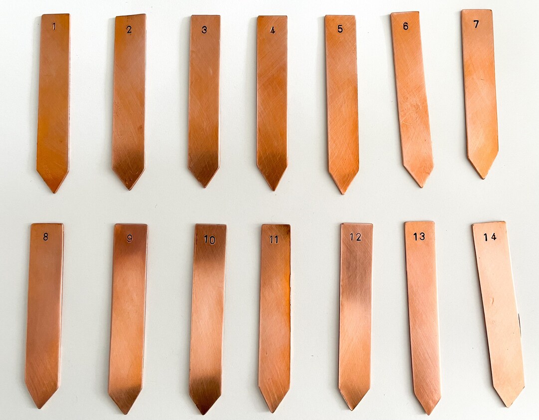 Centerpiece Table Marker. Wedding Reception. Copper Plant Marker. Hand ...