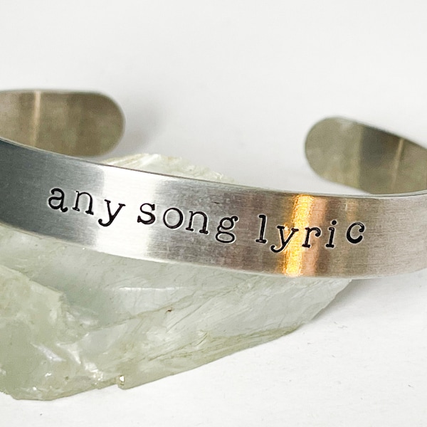 Custom Song Lyric Bracelet - Etsy