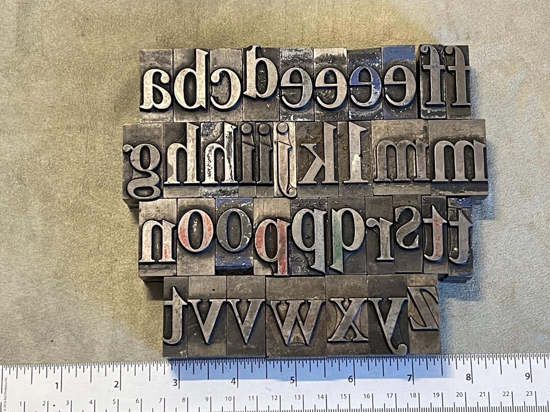 Vintage Letterpress Alphabet . Full Set. Vintage Tools Supples ...