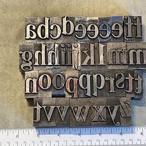Vintage Letterpress Alphabet . Full Set. Vintage Tools Supples ...