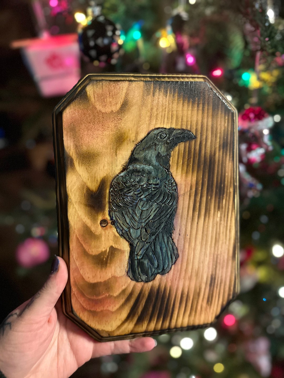 Raven Wood Burn Panel - Etsy
