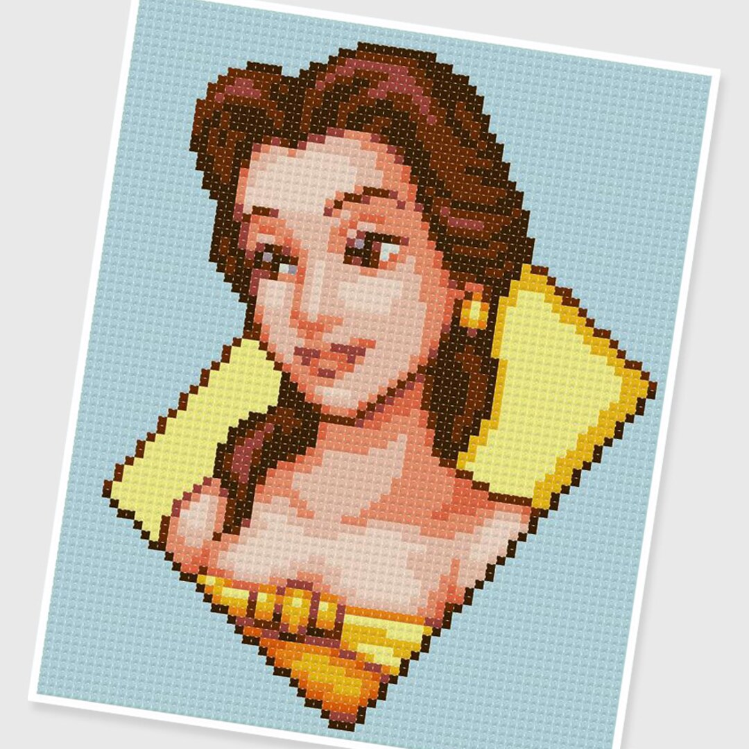 PDF Cross Stitch Pattern - 0022.belle ( Beauty and the Beast ...