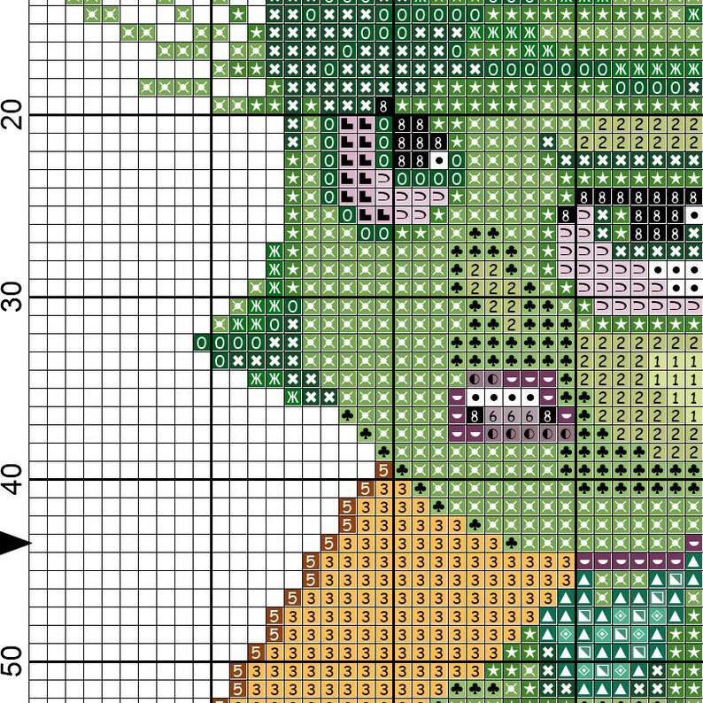PDF Cross Stitch pattern 0036.Disgust Inside Out | Etsy