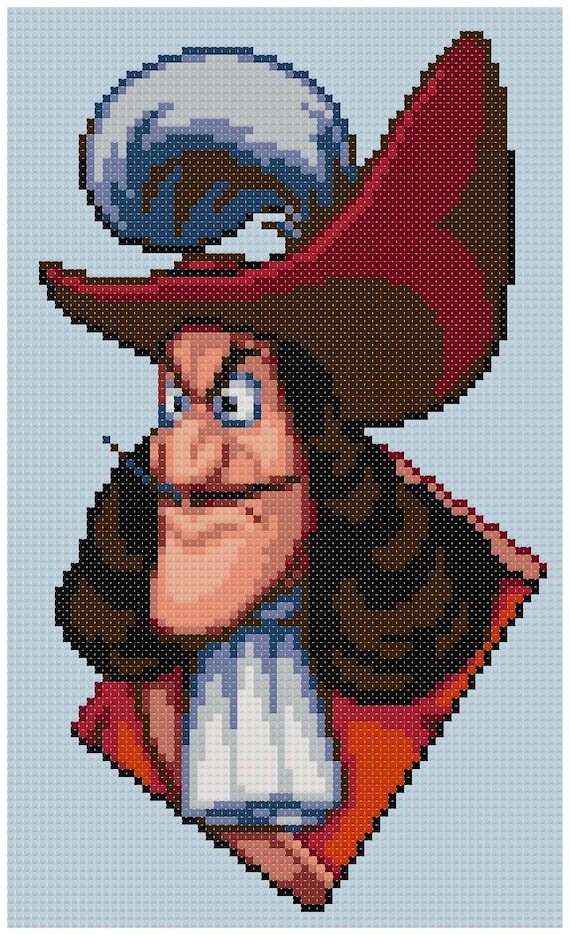 Captain Hook Cross Stitch Oak And Cotton Cross Stitch Pattern, Code