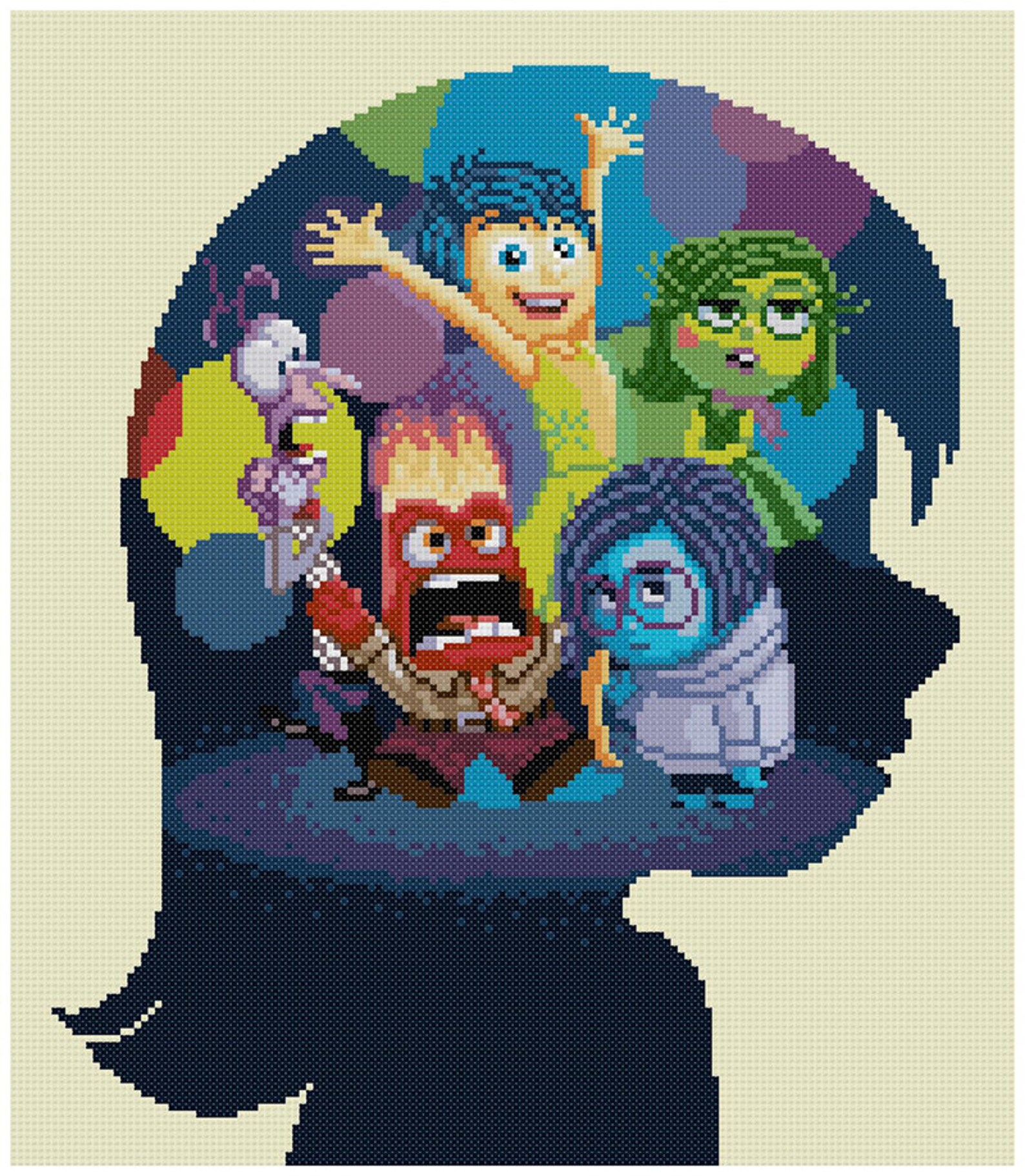 PDF Cross Stitch Pattern 0032.inside Out INSTANT DOWNLOAD - Etsy