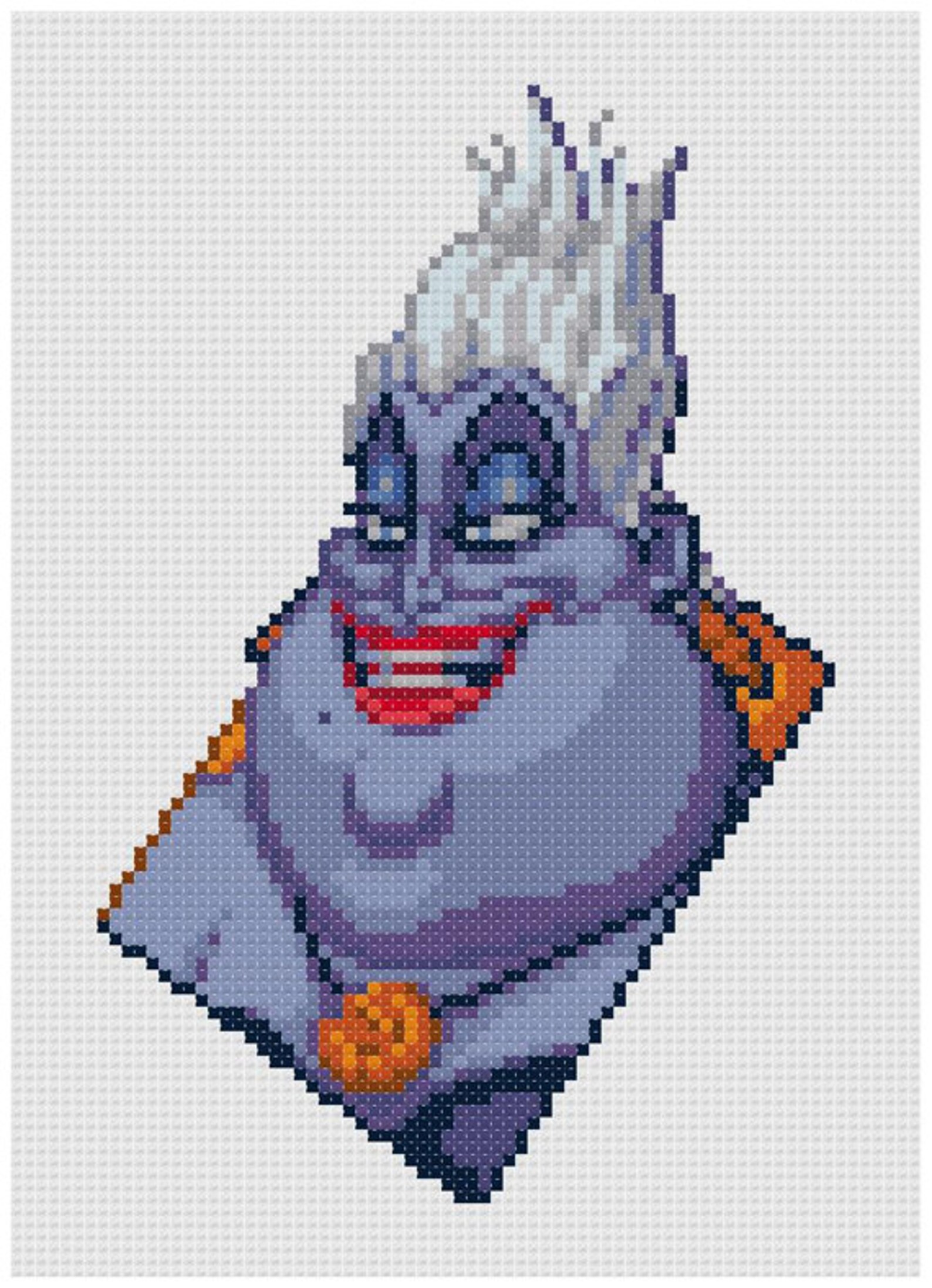 PDF Cross Stitch Pattern 0212.ursula the Little Mermaid | Etsy