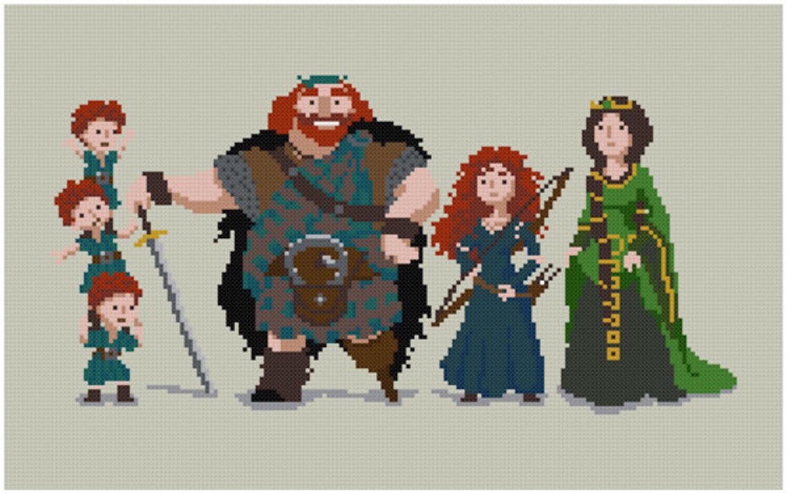 PDF Cross Stitch Pattern Brave INSTANT DOWNLOAD - Etsy