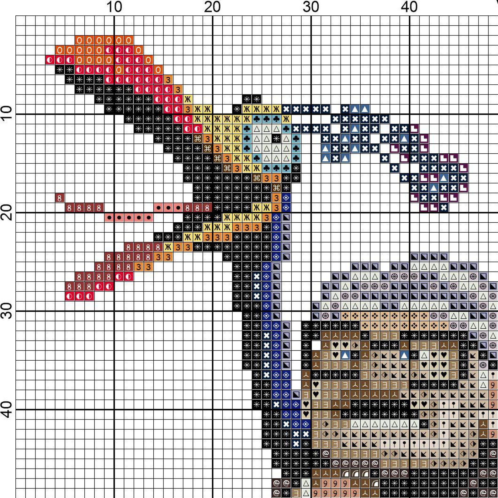 PDF Cross Stitch Pattern - 0041.up (run) - INSTANT DOWNLOAD - Etsy