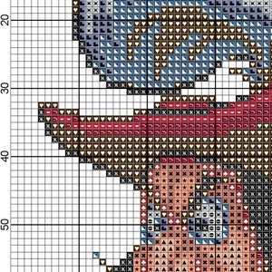 PDF Cross Stitch Pattern - 0029.captain Hook (peter Pan) - INSTANT ...