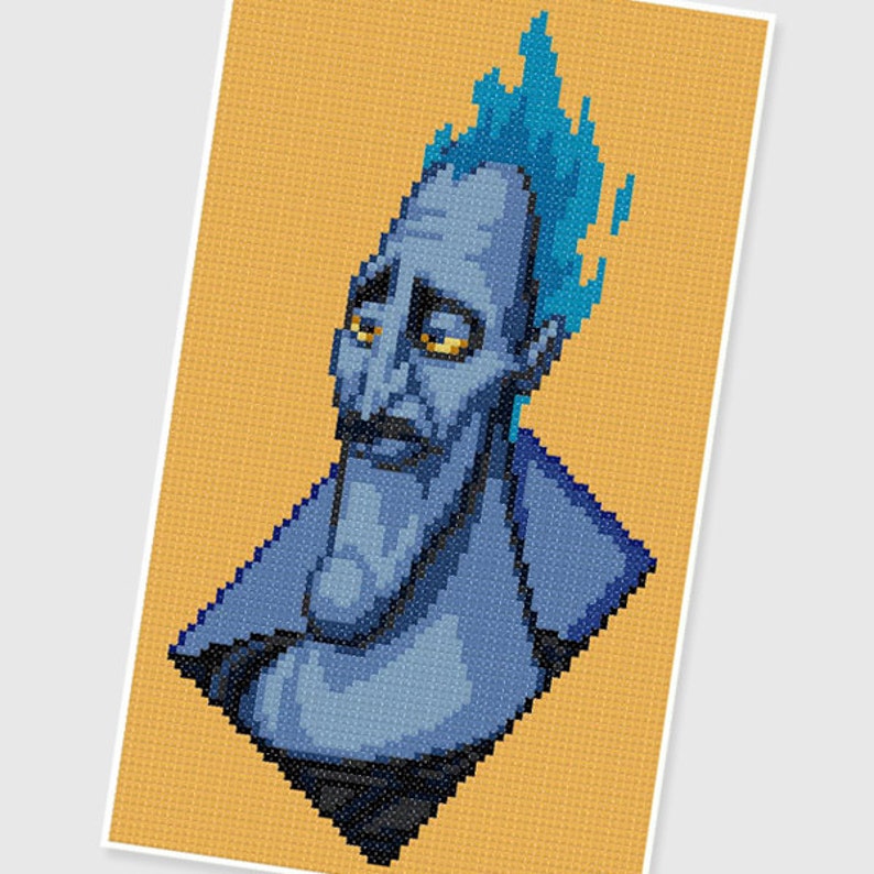 PDF Cross Stitch Pattern - 0242.hades ( Hercules ) - INSTANT DOWNLOAD ...