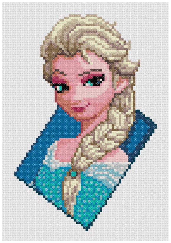 PDF Cross Stitch Pattern 0300.elsa frozen INSTANT - Etsy