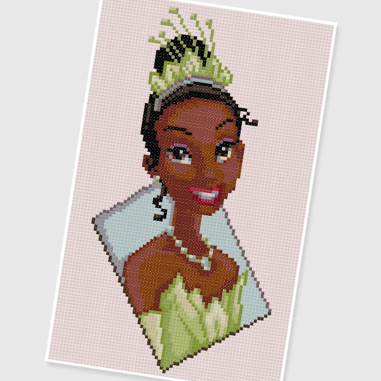 PDF Cross Stitch Pattern 0002.princess Tiana the Princess - Etsy