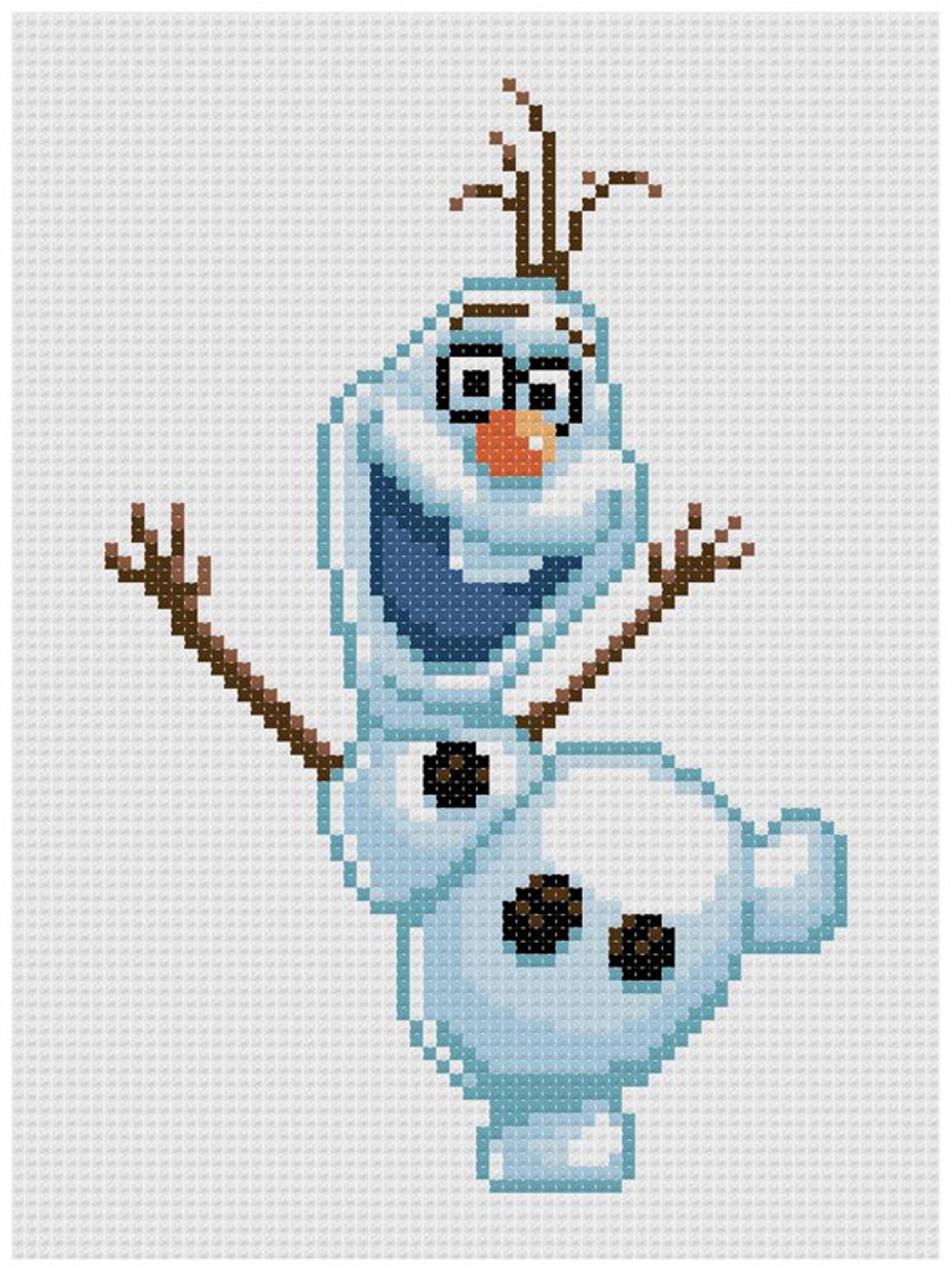 PDF Cross Stitch Pattern 0207.olaf frozen INSTANT - Etsy