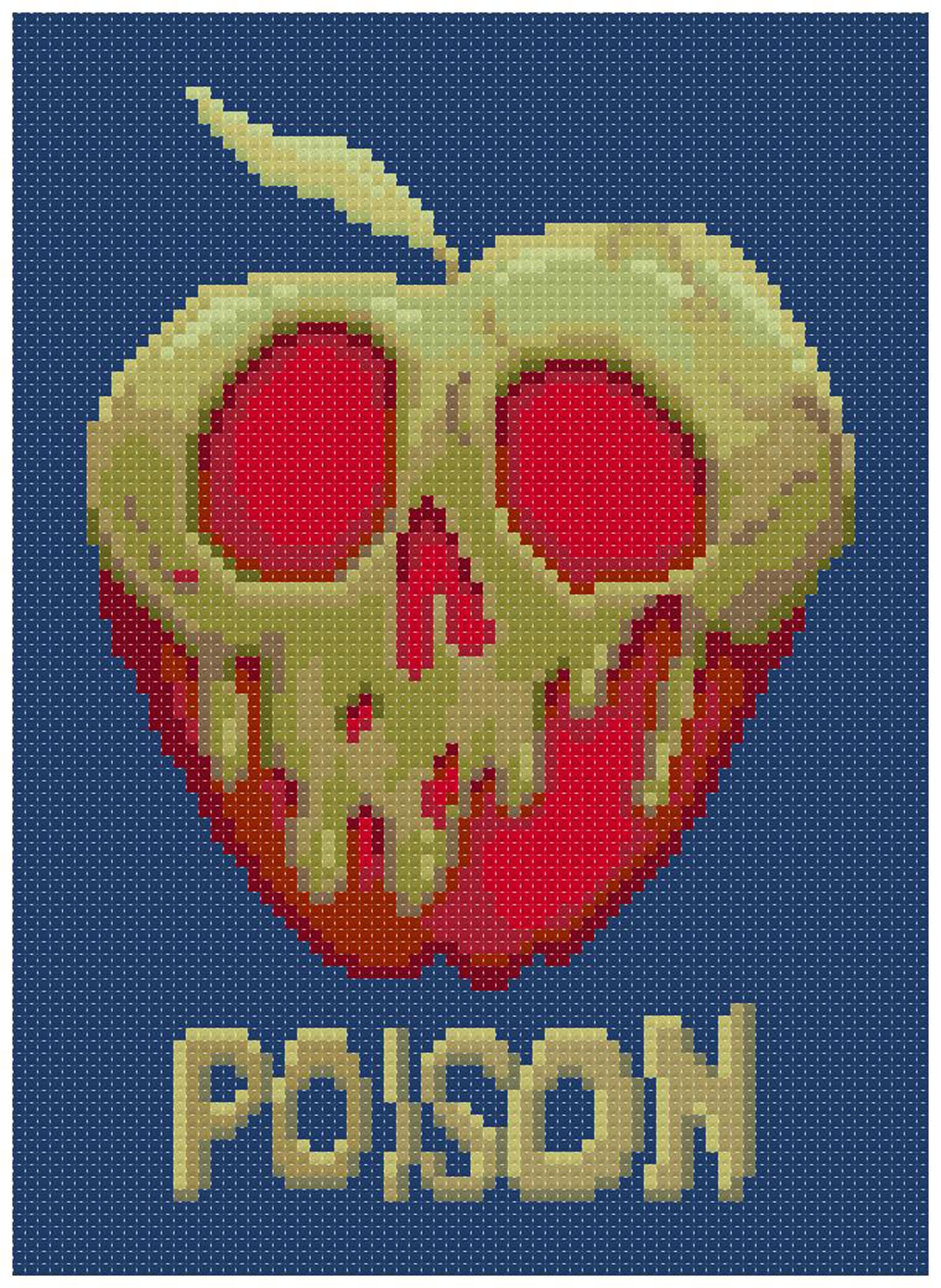 PDF Cross Stitch Pattern 0088.poison Apple Snow White and | Etsy