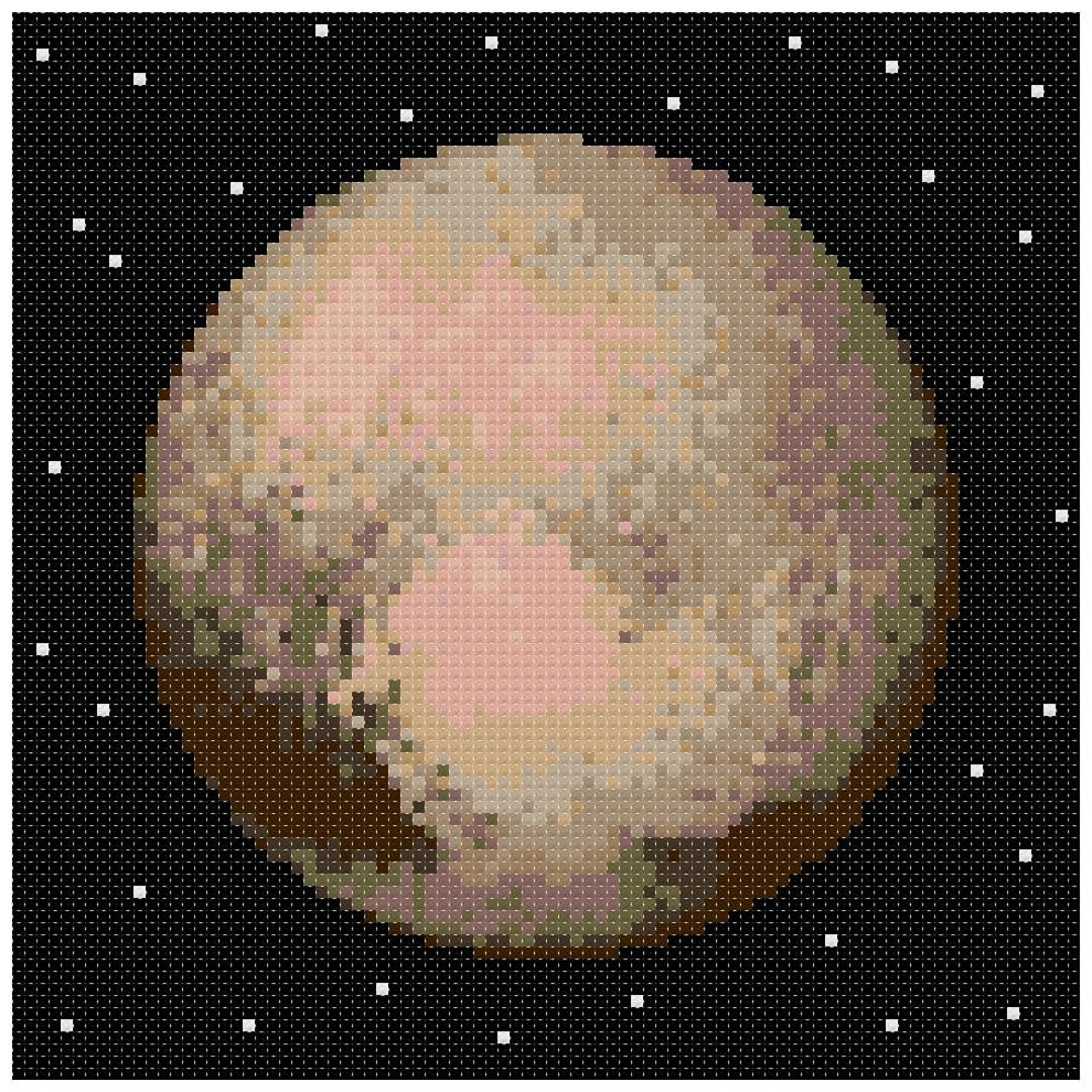 PDF Cross Stitch Pattern - 0057.pluto Planet - INSTANT DOWNLOAD - Etsy