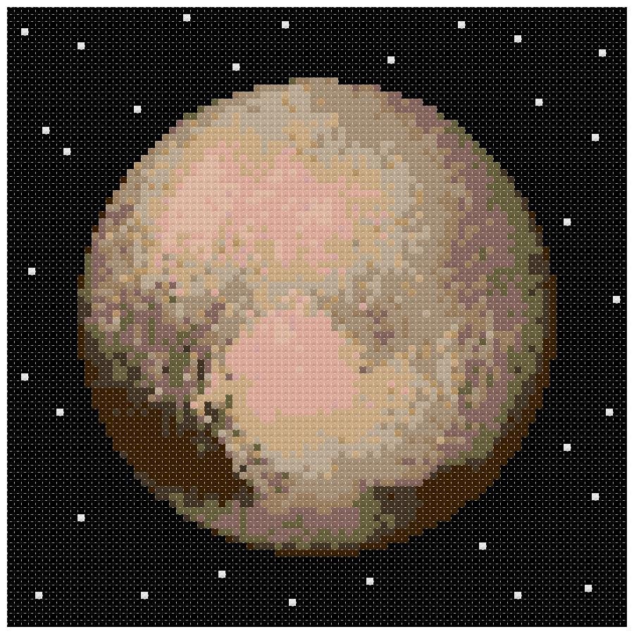 PDF Cross Stitch pattern 0057.Pluto planet INSTANT | Etsy