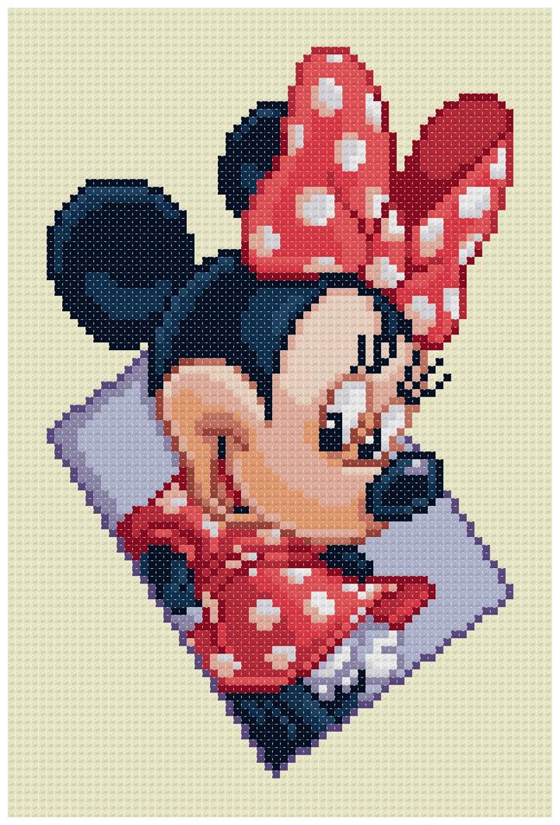 PDF Cross Stitch Pattern 0067.minnie Mouse INSTANT - Etsy