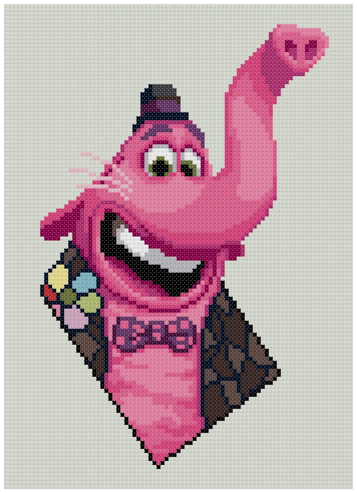 PDF Cross Stitch Pattern - 0033.bing Bong ( Inside Out ) - INSTANT ...