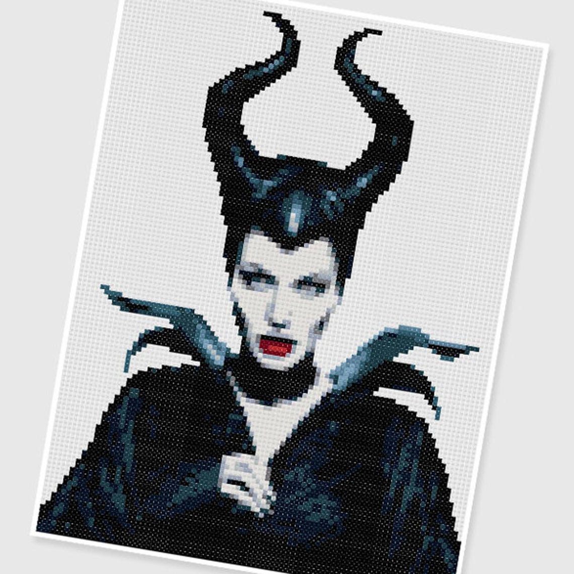 PDF Cross Stitch Pattern 0006.maleficent INSTANT DOWNLOAD - Etsy
