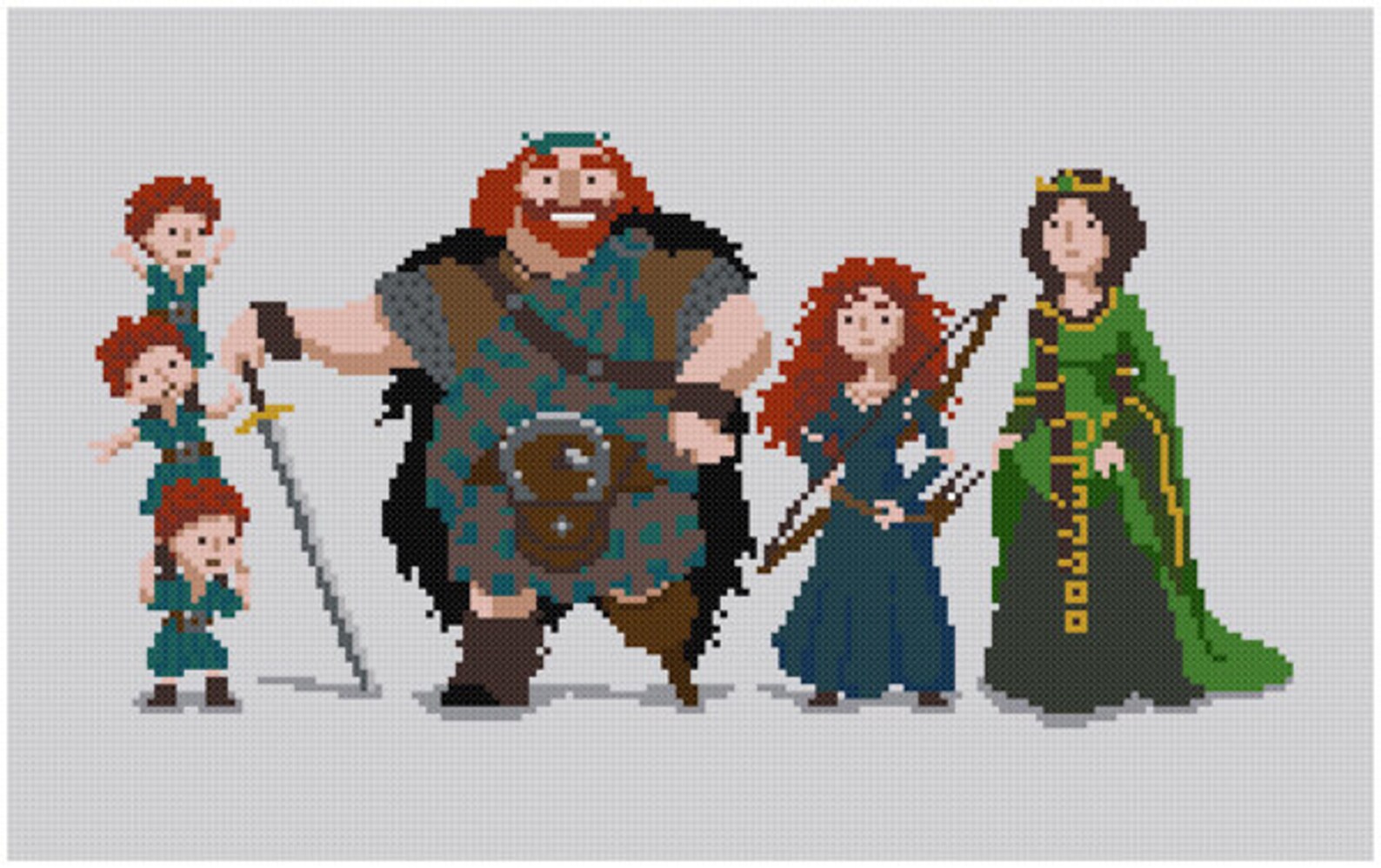 PDF Cross Stitch Pattern Brave INSTANT DOWNLOAD - Etsy