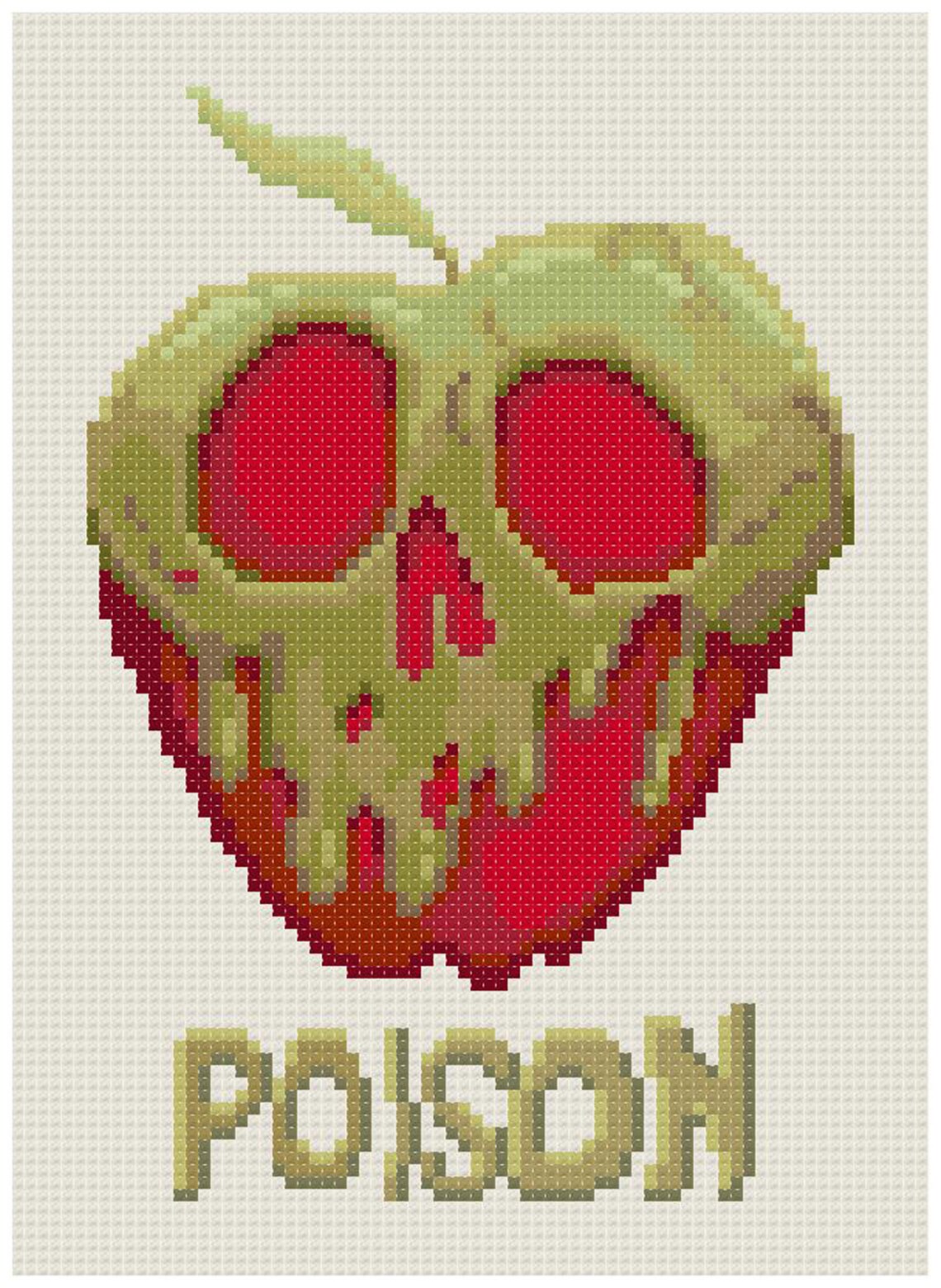 PDF Cross Stitch Pattern 0088.poison Apple Snow White and | Etsy