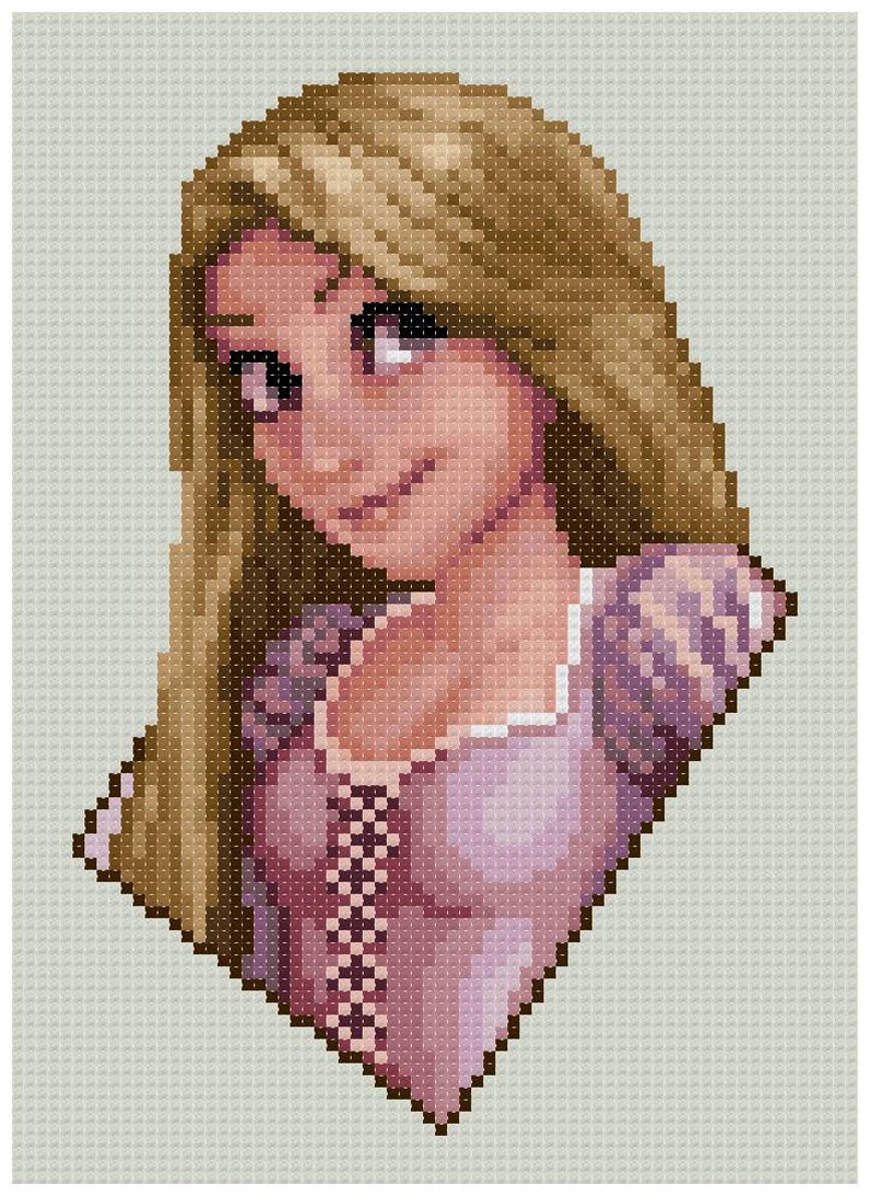PDF Cross Stitch Pattern 0027.princess Rapunzel Tangled | Etsy