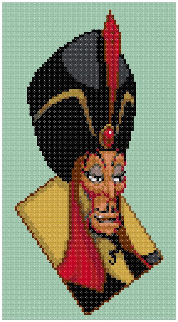 PDF Cross Stitch pattern 0245.Jafar Aladdin INSTANT | Etsy