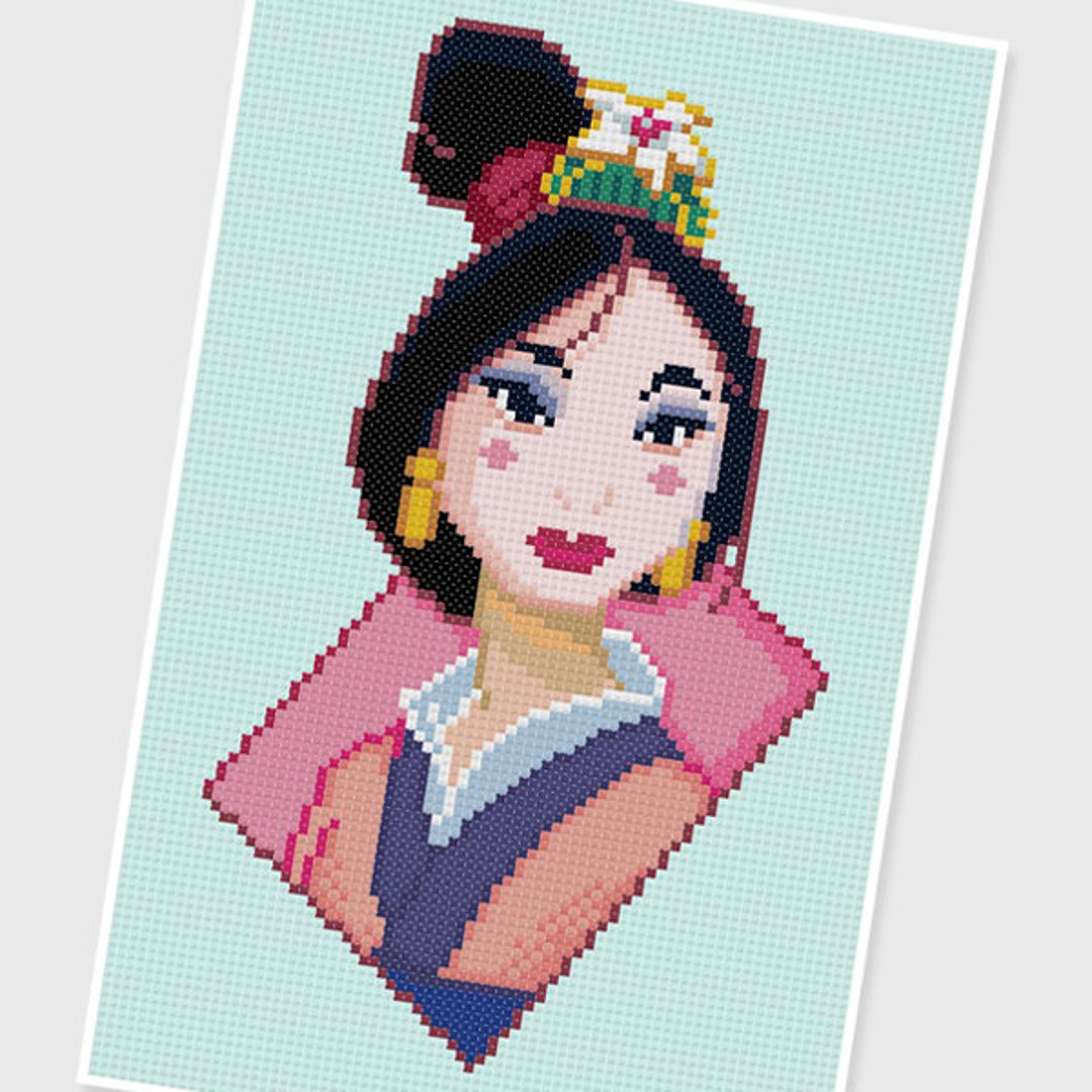 PDF Cross Stitch Pattern - 0042.mulan - INSTANT DOWNLOAD - Etsy
