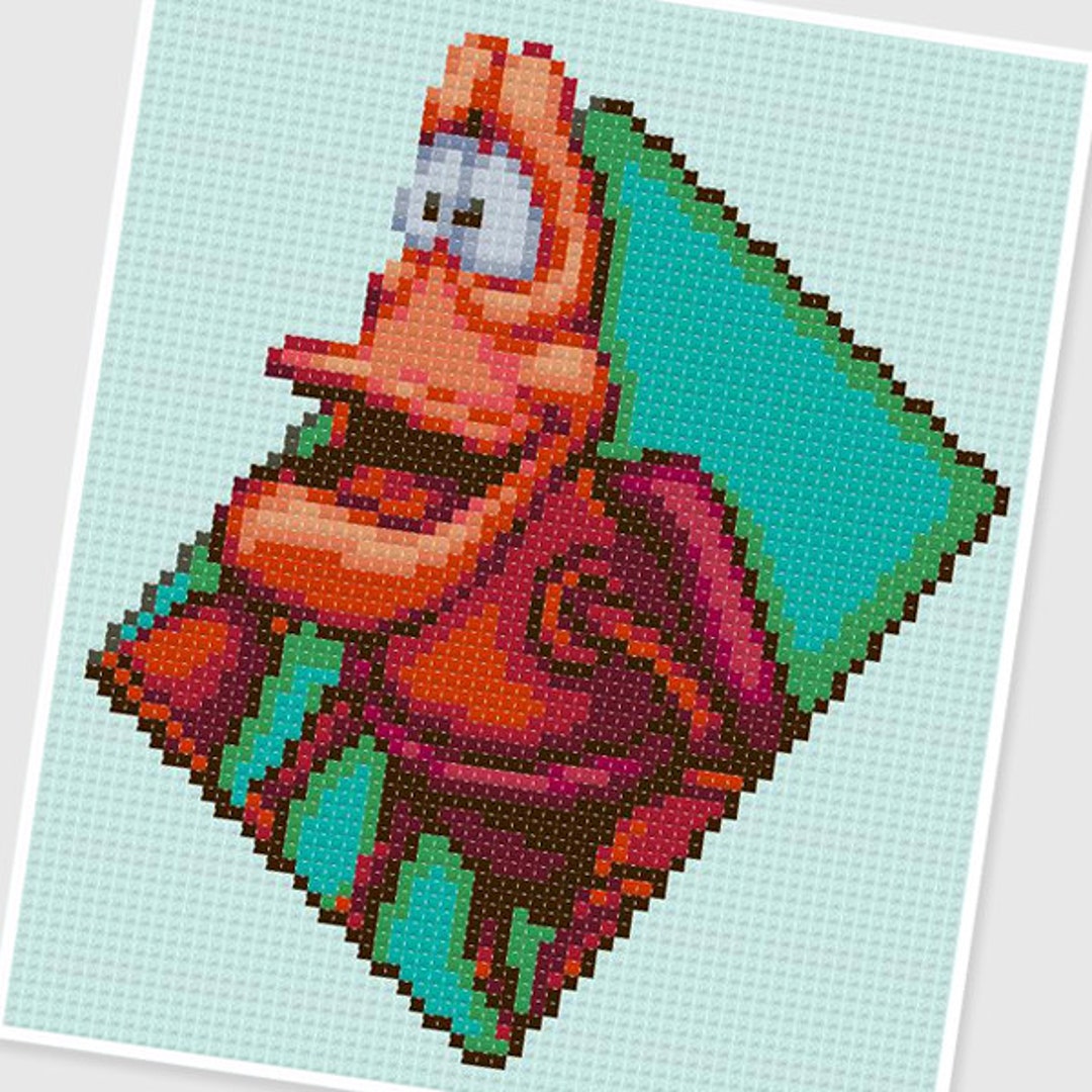 PDF Cross Stitch Pattern - 0256.sebastian ( the Little Mermaid ...
