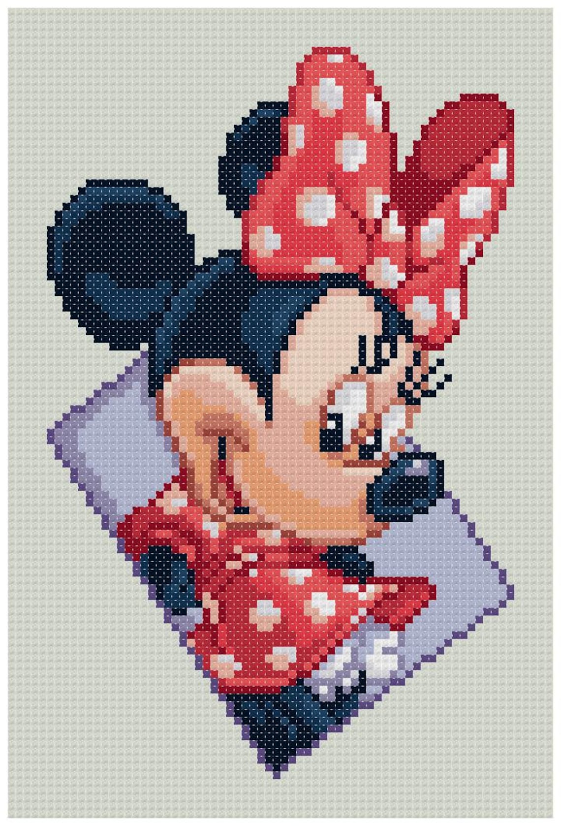 PDF Cross Stitch Pattern 0067.minnie Mouse INSTANT - Etsy