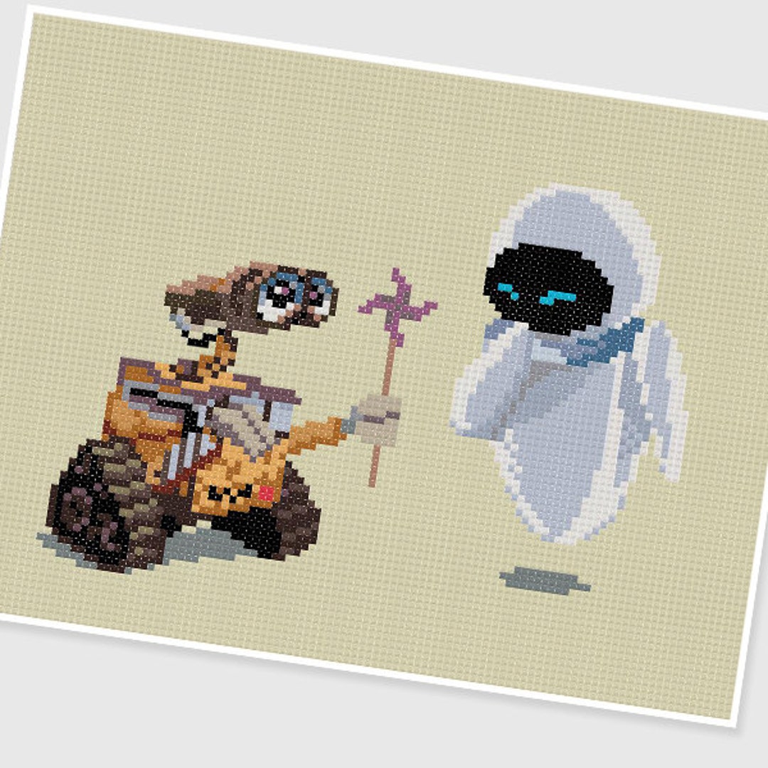 PDF Cross Stitch Pattern - Wall E & Eve - INSTANT DOWNLOAD - Etsy