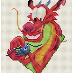 PDF Cross Stitch Pattern - 0069.mushu & Criquet - INSTANT DOWNLOAD - Etsy