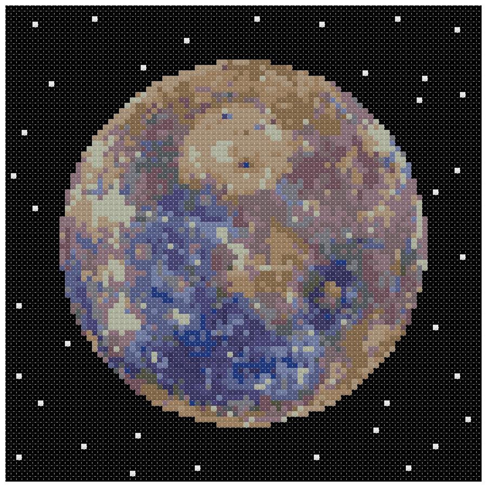 PDF Cross Stitch Pattern 0056.mercury Planet INSTANT - Etsy