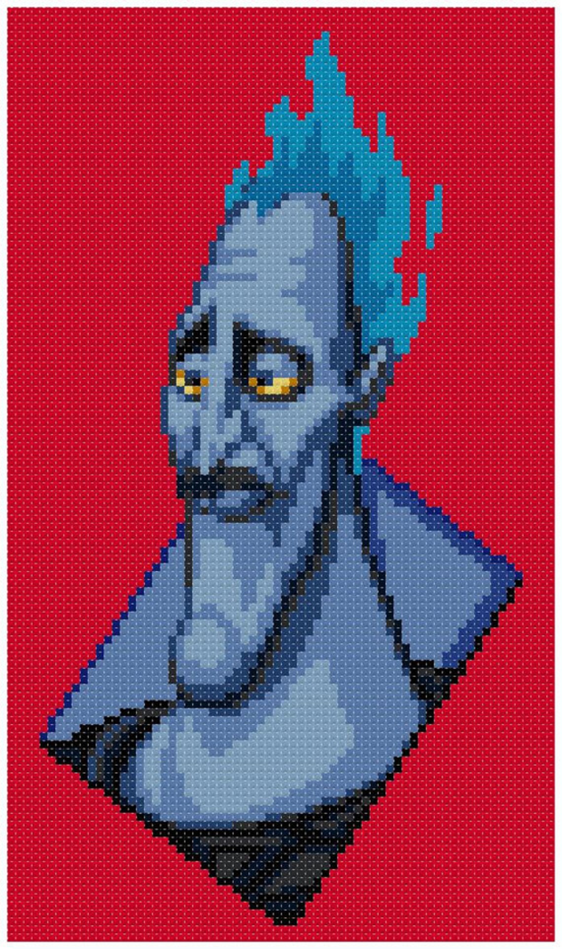 PDF Cross Stitch pattern 0242.Hades Hercules INSTANT | Etsy