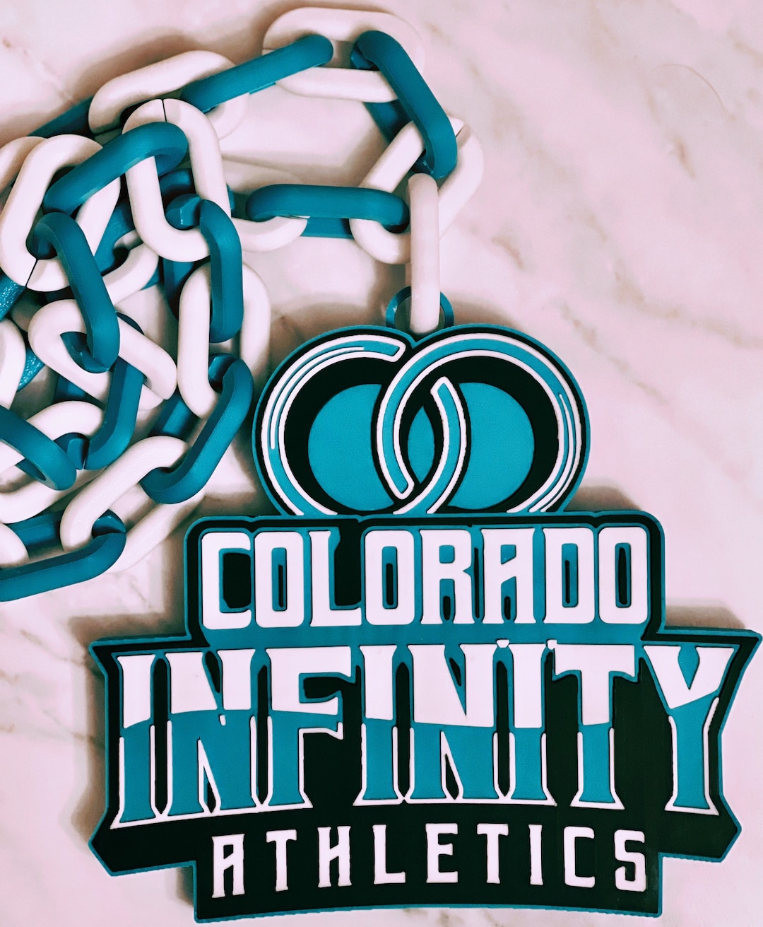 Custom Designed 3D Printed Oversized Logo Sports Chain Necklace Trophy ...