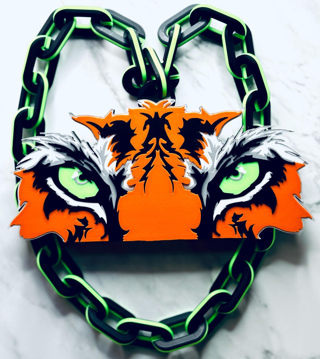 Custom Designed 3D Printed Oversized Logo Sports Chain Necklace Trophy ...