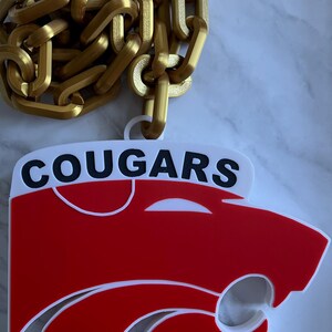 Custom Designed 3D Printed Oversized Logo Sports Chain Necklace Trophy ...