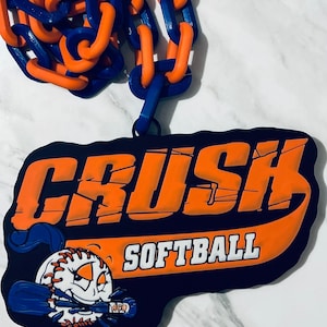 Custom Designed 3D Printed Oversized Logo Sports Chain Necklace Trophy ...