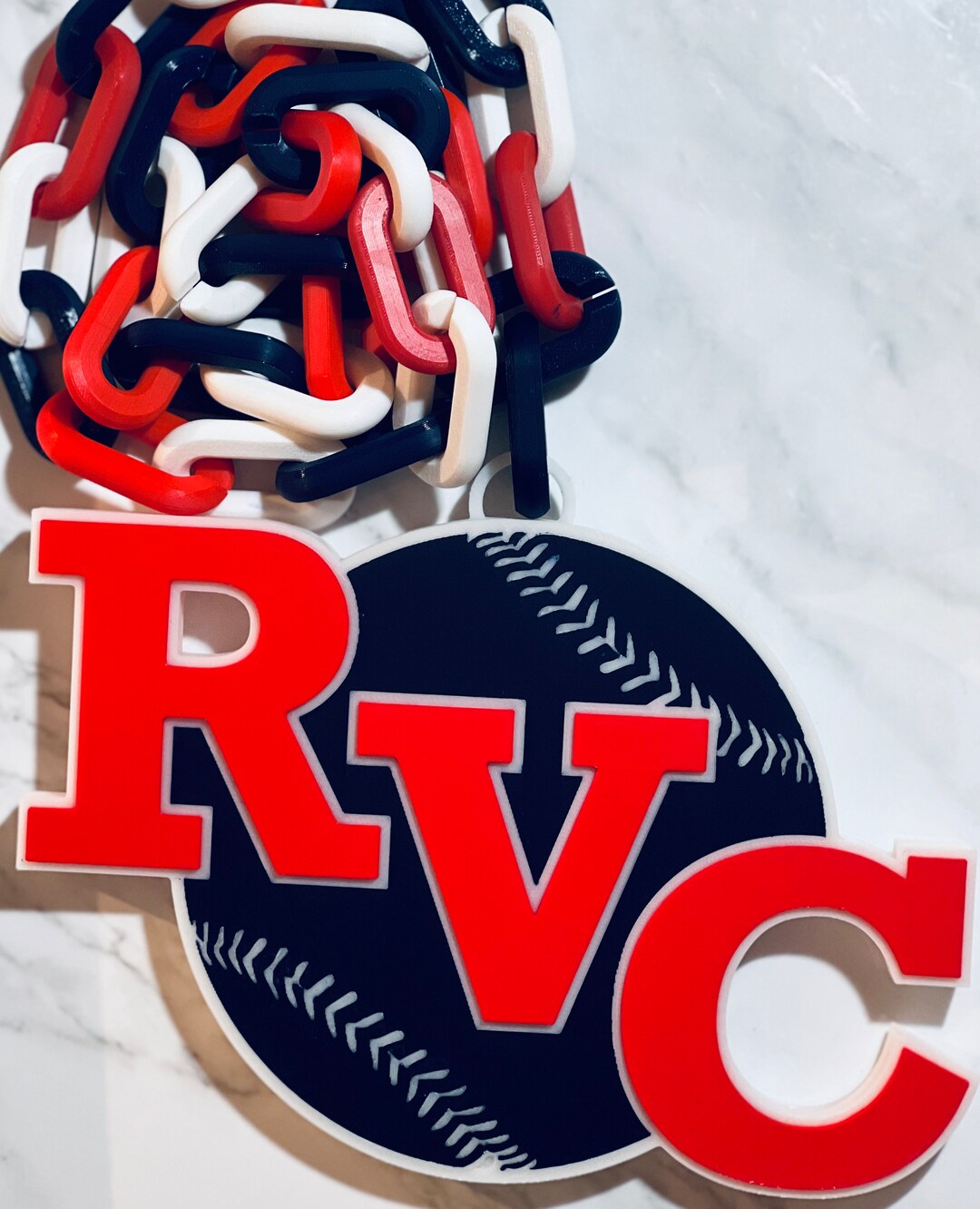 Custom Designed 3D Printed Oversized Logo Sports Chain Necklace Trophy ...