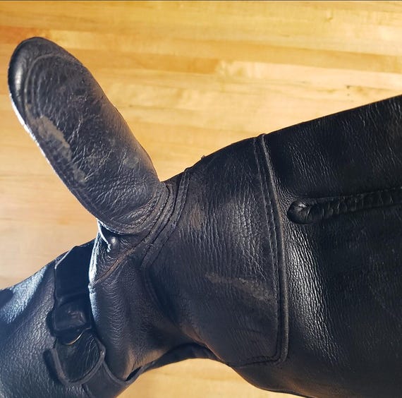 Leather Tabi / Trigger Finger Gloves - Vintage 1950s … - Gem