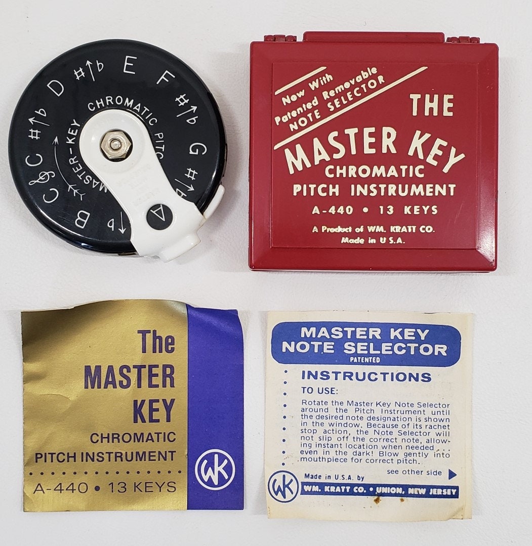 Pitch Pipe Instrument Lot of 3 Master Key A-440 13 Key With Box ...