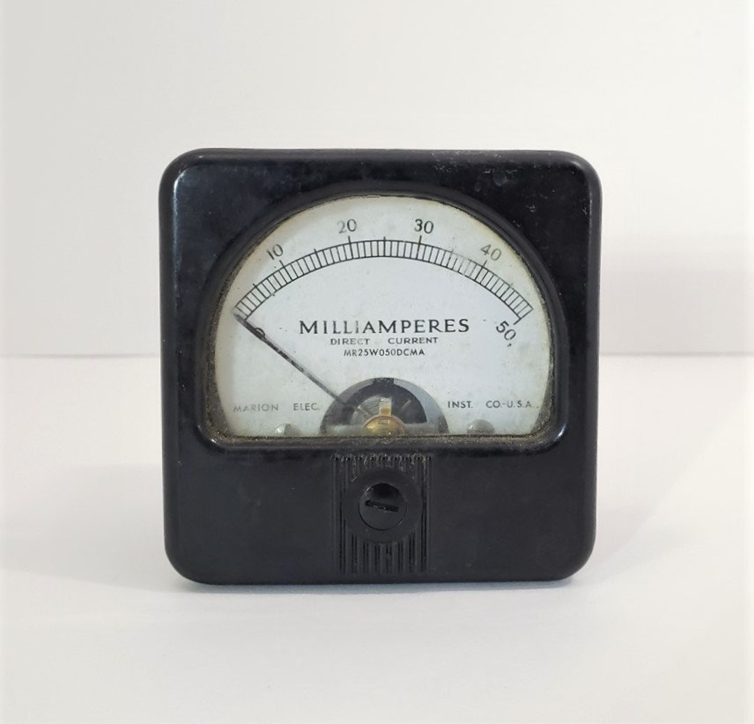 Marion Milliamps / Milliamperes Direct Current DC Meter 0-50, Vintage ...