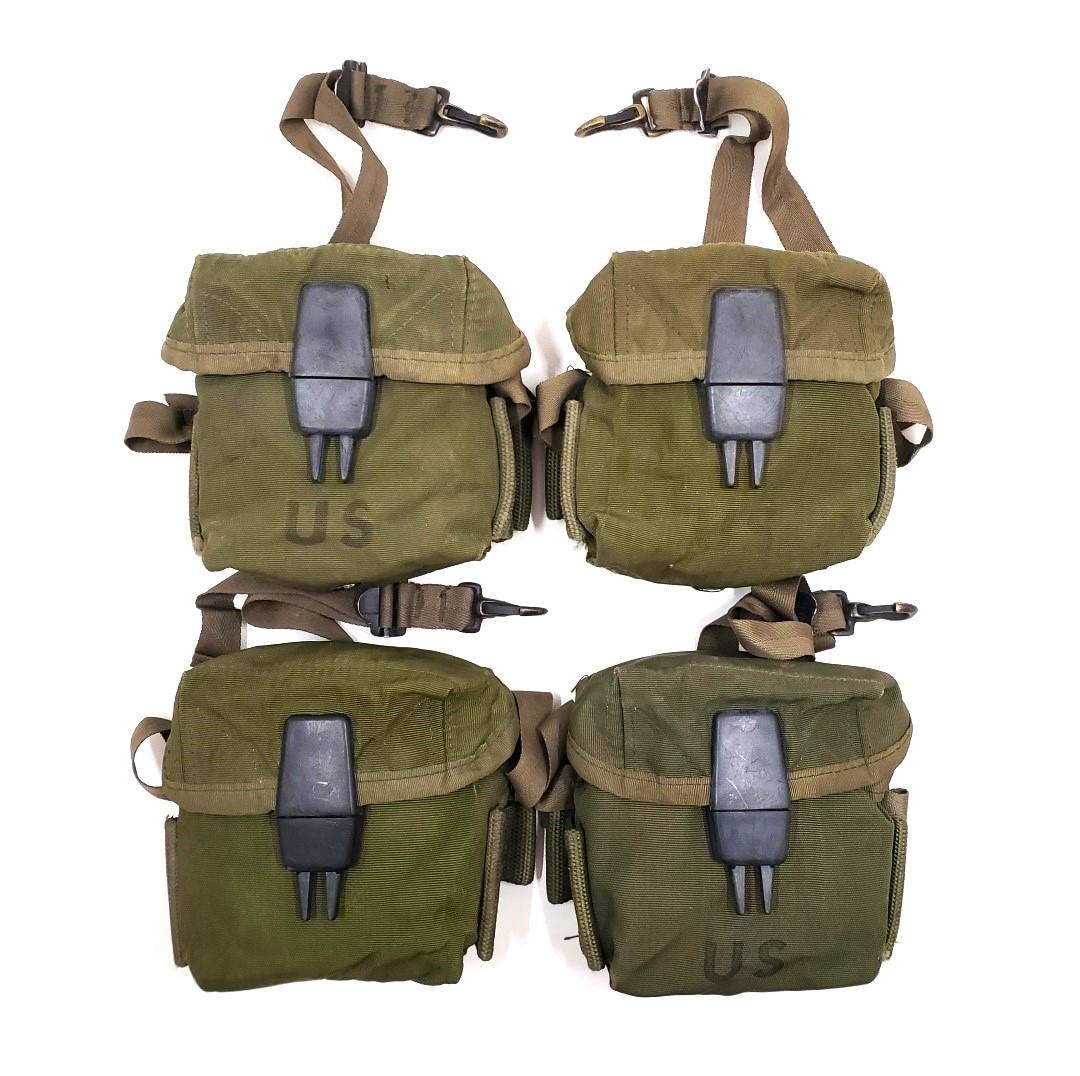 Lot of 4 Vintage US Military M1967 Case, Ammunition, M-16, 20 Round ...