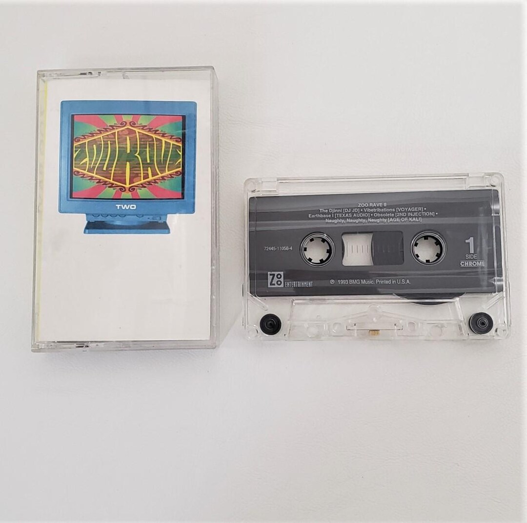 Zoo Rave Two Cassette Tape - 1993 BMG Music - Executive Producer Tom ...