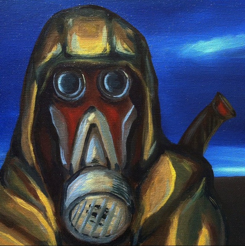 Post Apocalyptic Painting Original 16 X 20 Oil Atomic Bomb - Etsy