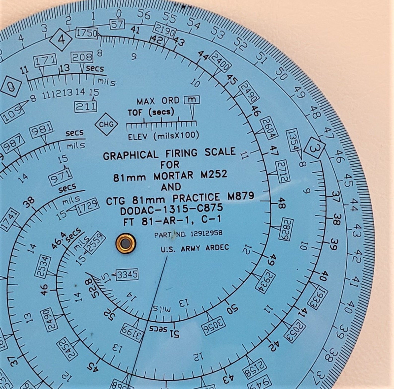 Graphical Firing Scale for 81mm Mortar M252 and CTG 81mm - Etsy