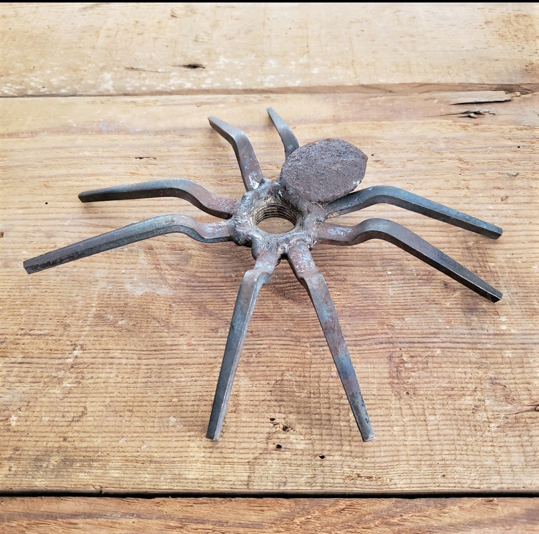 Welded Steel Spider OOAK Art for the Nature Lover Cut Nails, Railroad ...
