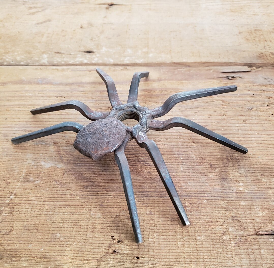 Welded Steel Spider OOAK Art for the Nature Lover Cut Nails, Railroad ...