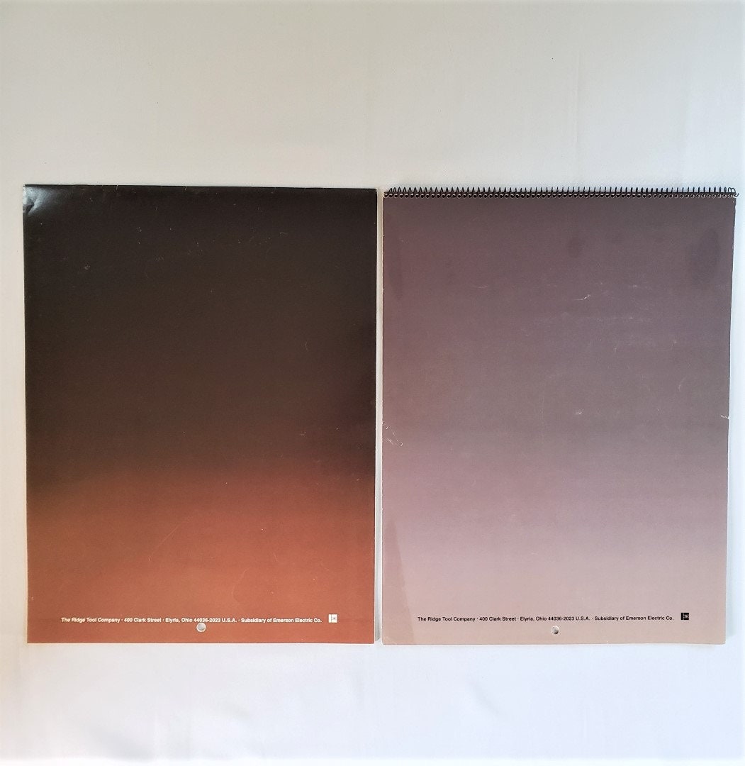 Ridgid Tool Pin-up Calendars Lot of 6 - 1983-1984, 1985-1986 50th ...