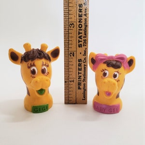 TOYS R US Mascot Giraffe Finger Puppets: Gigi and Baby Gee, Vintage - Etsy